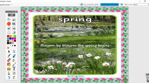 ActivInspire Flipchart : Spring Time : How to spell 17 springtime words.