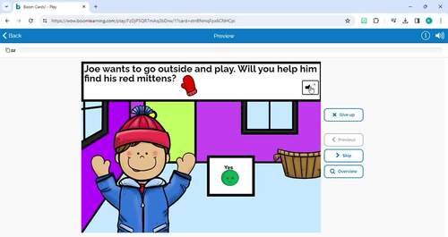 Is This the Red Mitten? (Errorless Yes/No, Colors) | TPT
