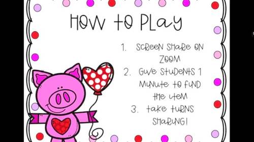 Digital Zoom Game - Valentine's Day Virtual Scavenger Hunt | TPT