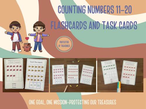 Dollar Deals! Counting Objects to 20 Flashcards and Task Cards | For ...
