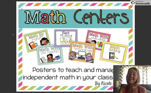 Math Center Cards & Posters by Teaching With Style | TPT