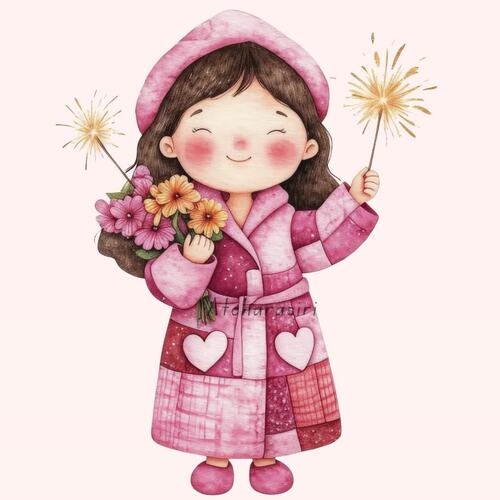 Watercolor Graduation Clipart – 16 PNG Elements with Transparent Background