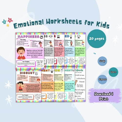Emotional/Feelings Worksheet for Older Kids | Social Emotional Learning ...