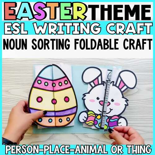 Easter theme - ESL Writing Craft-Foldable Grammar Nouns Sorting | TPT
