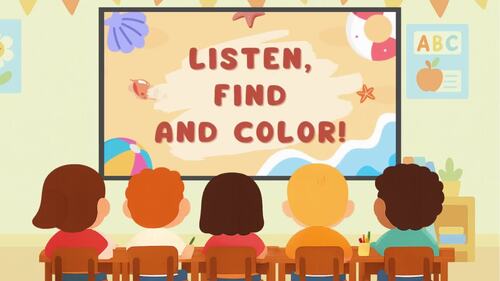 120 Chart Mystery: Listen – Find – Color! | Sea Crab Activity with Video