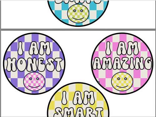 Affirmation Mirror Gingham Positive Affirmation Class Decor Affirmation ...