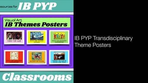 IB PYP The Transdisciplinary Themes Posters (ART THEME) | TpT