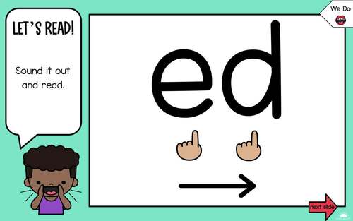 Word Family / Short e / Digital Lesson / Kindergarten / Reading Centres