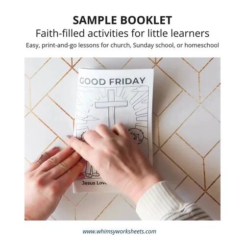 Easter Activity Booklet Bundle for Kids | Holy Week Church Printables