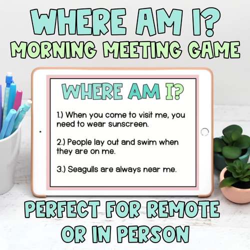 Where Am I? Morning Meeting Game by Miss V in 3 | TPT