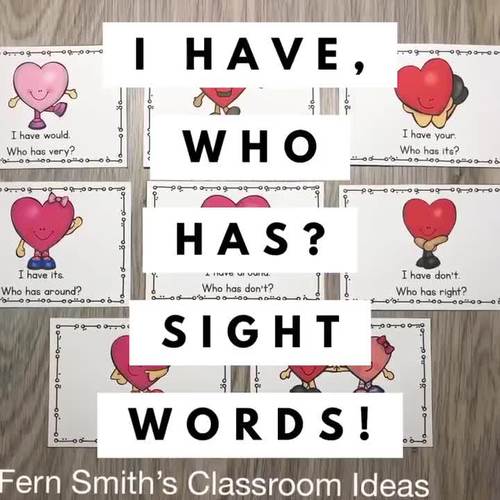 2nd Grade Sight Words I Have Who Has Card Game by Fern Smith's ...