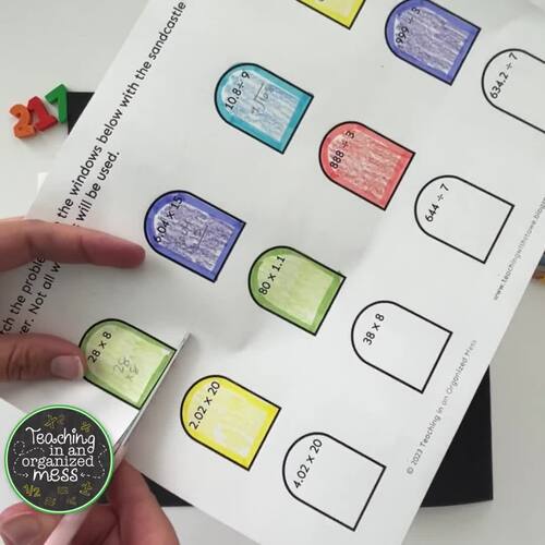 Multiply and Divide Decimals End of the Year Review Summer Math Activity