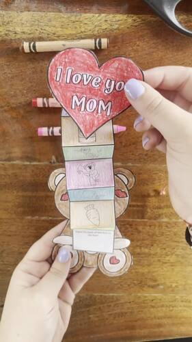 Oso Dia de la Madre Manualidad-Articulación y Lenguaje- Speech Therapy ...