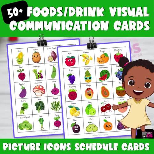 Fruits / Vegetables Picture Communication Icon For Autism | TPT
