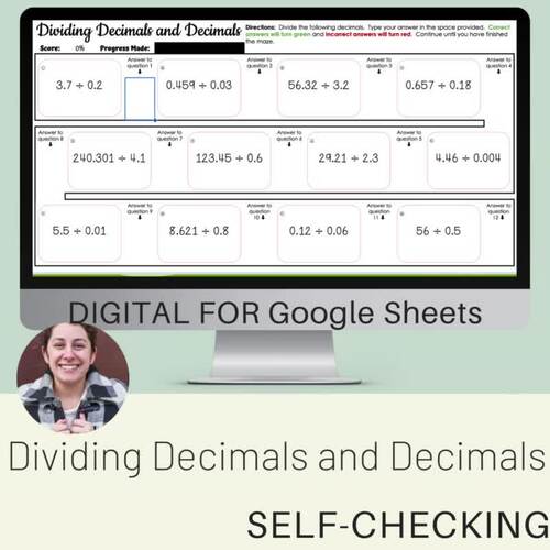 Dividing Decimals and Decimals: Self-Checking Digital Maze | TPT