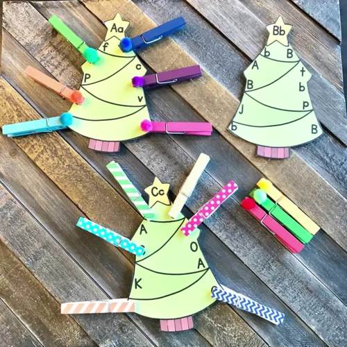 Preschool Christmas Math and Literacy Centers Activities | December ...