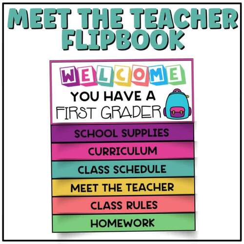 Meet the Teacher Flipbook | Back to School Editable Parent Information pack