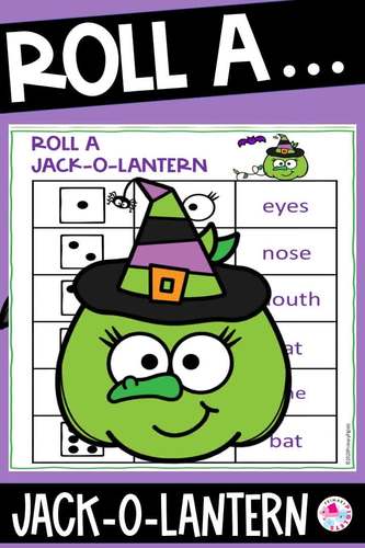 Halloween Math Games Activities Roll and Cover Roll and Color Roll and ...