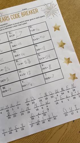 2026 January New Year's Multiplication & Division Review | Third Grade ...