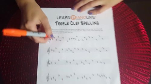 Treble Clef Spelling by Learn Piano Live | TPT