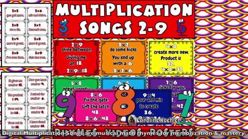 Multiplication Songs for Learning Times Tables | Fluency Digital Flashcards