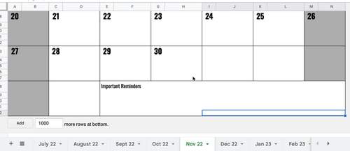 2022-2023 School Year Calendar Google Sheets by ScienceFluent | TPT