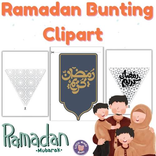 Ramadan Clip art ( Bunting Clipart) by Little Minds Books | TPT