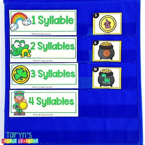 Counting Syllables | St Patricks Day | March Activities | TPT