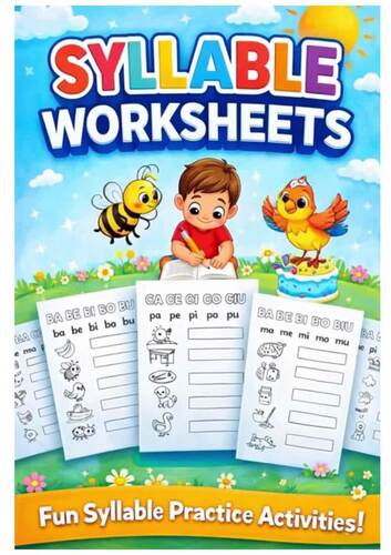Syllable Practice Worksheets | Phonics & Early Reading | 20 Pages