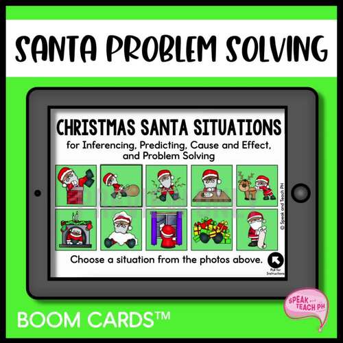 Christmas Santa Social Skills and Problem Solving Speech Therapy Boom ...