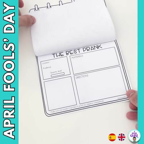 April Fools' day craftivity- reading and writing activity. English and ...
