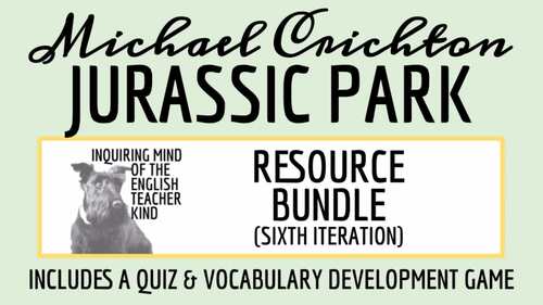 Jurassic Park Quiz and Vocabulary Games Bundle (Sixth Iteration)