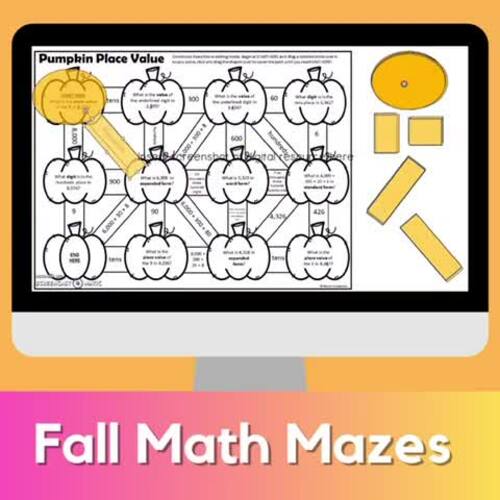 3rd Grade Fall Math Mazes - Place Value, Rounding, Addition ...