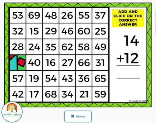 2 Digit Addition | New Years Math | Mental Math | Addition Games | Math ...