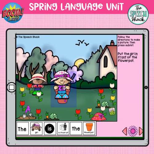 Spring Early Language BOOM cards™ by The Speech Shack | TpT