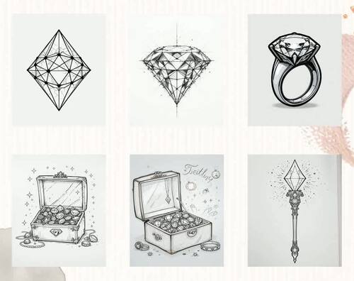 Jewelry and Diamonds Coloring Pages by Colorful Creations Hub | TPT