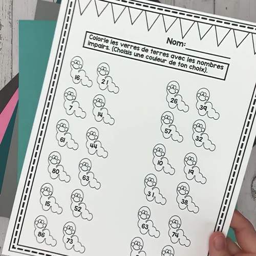 Les nombres pairs et impairs | French Bundle | Activities & Task Cards