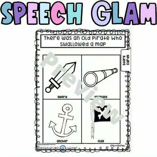 There Was an Old Pirate Who Swallowed a Map Book Companion with Boom Cards