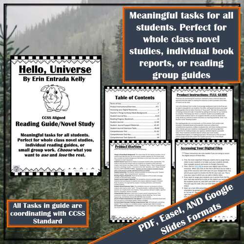 Hello, Universe | Reading Guide | Book / Literature Novel Study |FULL ...