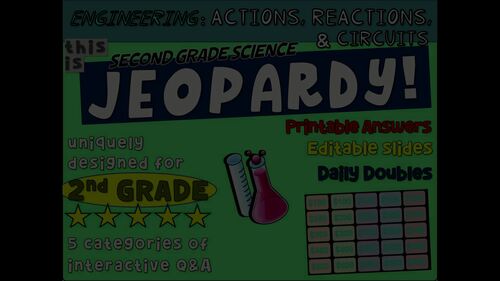LIVING EARTH - SECOND GRADE SCIENCE JEOPARDY! handouts & Slides | TPT