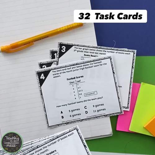 5th Grade Data and Graphs Task Cards TEKS 5.9C by Teaching in an ...