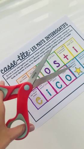 French Question Words Puzzle | Les Mots Interrogatifs | Fun Grammar Review