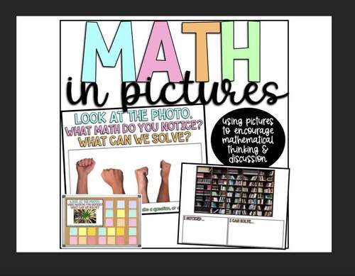 Math in Pictures: Mathematical Discussion Resource by Aubree Teaches