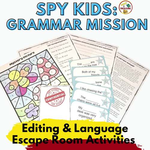 FSA Editing and Language Practice | Spy Kids Grammar Mission by Hunt 4 ...
