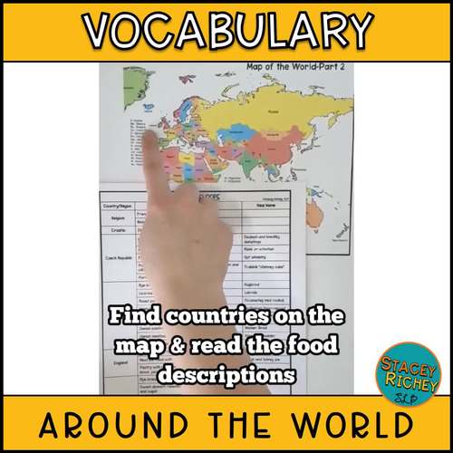 Food Around the World Speech Therapy Vocabulary Resource by Stacey ...