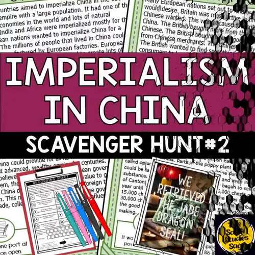 Imperialism in China Scavenger Hunt Reading Comprehension Activity ...