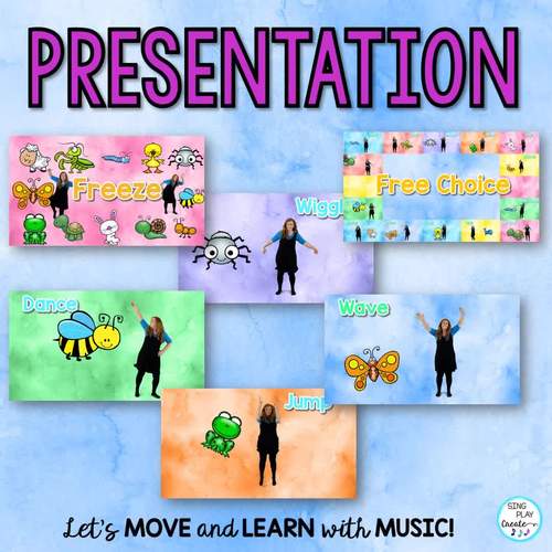 Spring Animal Freeze Dance, Brain Break, Exercise, Movement Activity