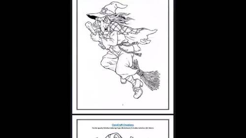 Parade Spooky Witches Coloring Pages Worksheets Printable Activities 30 ...
