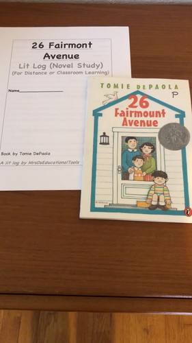 26 Fairmont Avenue Lit Log (Novel Study) (For Distance or Classroom ...