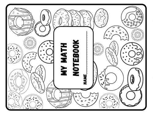 Math Journal Covers  Math Notebook Covers Coloring Sheets | Tpt